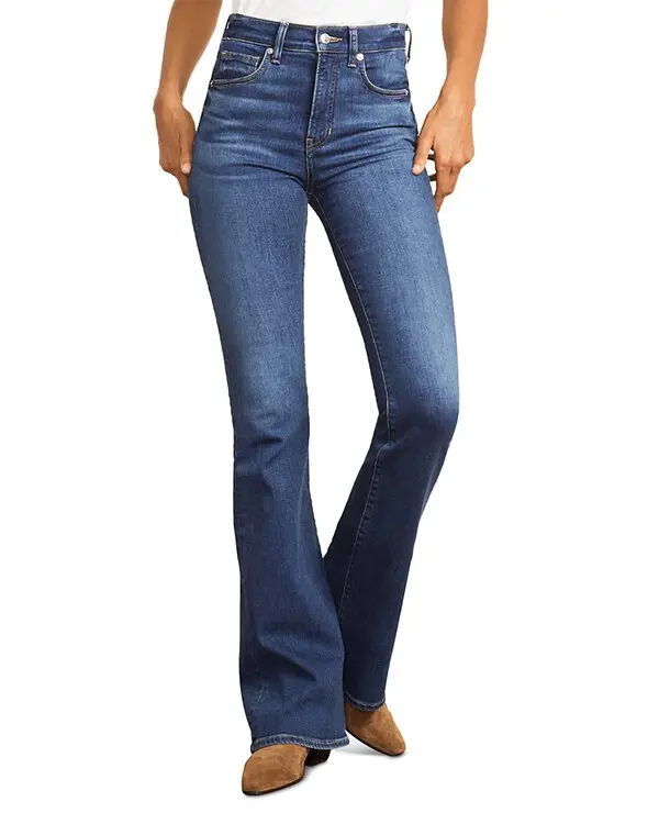 Veronica Beard Beverly Flare Jeans - Bright Blue