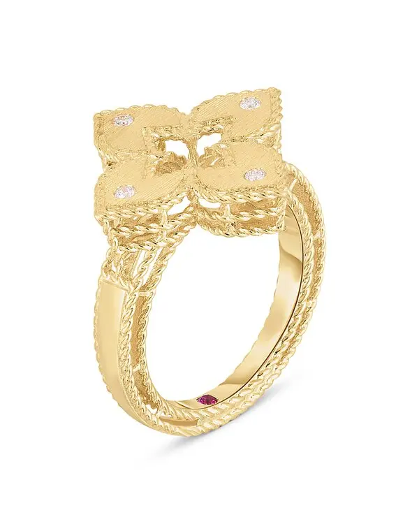 Roberto Coin 18k Yellow Venetian Princess Diamond Ring - Gold