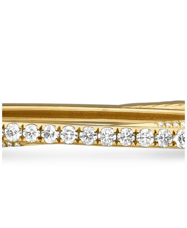 David Yurman 18k Yellow Diamond Pave Bangle - Gold