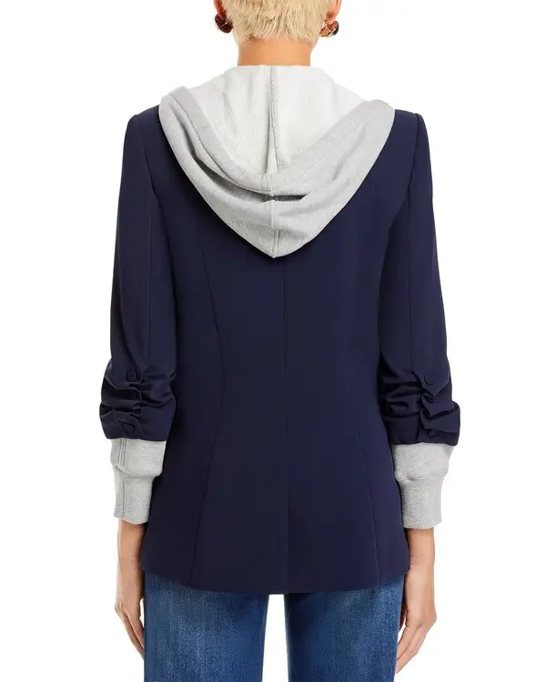 Cinq À Sept Khloe Hooded Blazer - Navy/heather Grey