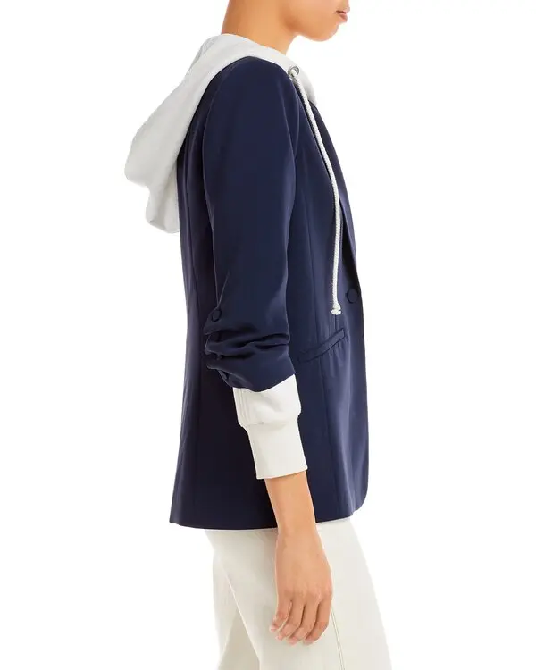 Cinq À Sept Khloe Hooded Blazer - Navy/ivory
