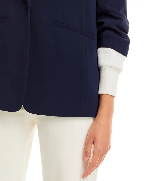 Cinq À Sept Khloe Hooded Blazer - Navy/ivory