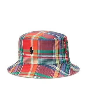Ralph Lauren Cotton Reversible Madras Bucket Hat