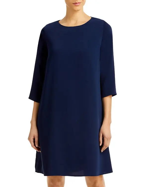 Caroline Rose A-line Dress - Navy