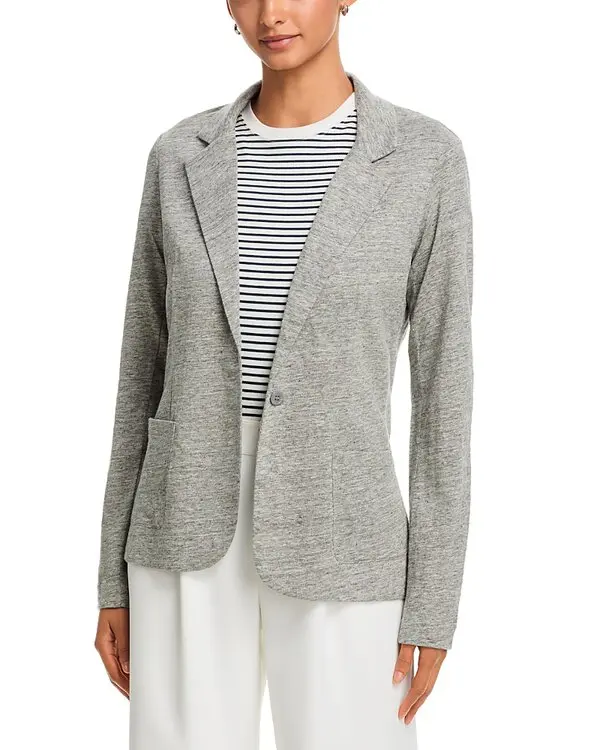 Majestic Filatures Fitted Linen Blazer - Granit