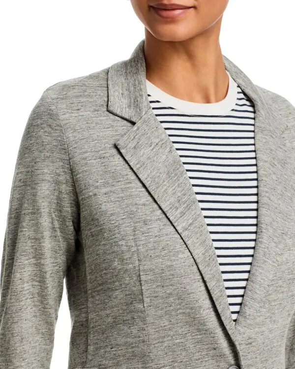 Majestic Filatures Fitted Linen Blazer - Granit