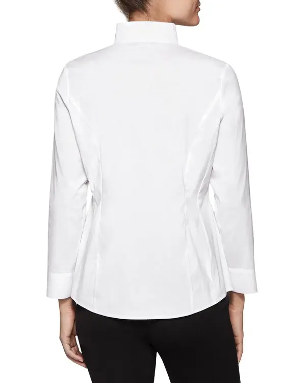 Misook Mandarin Collar Shirt