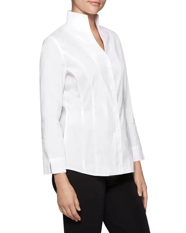 Misook Mandarin Collar Shirt