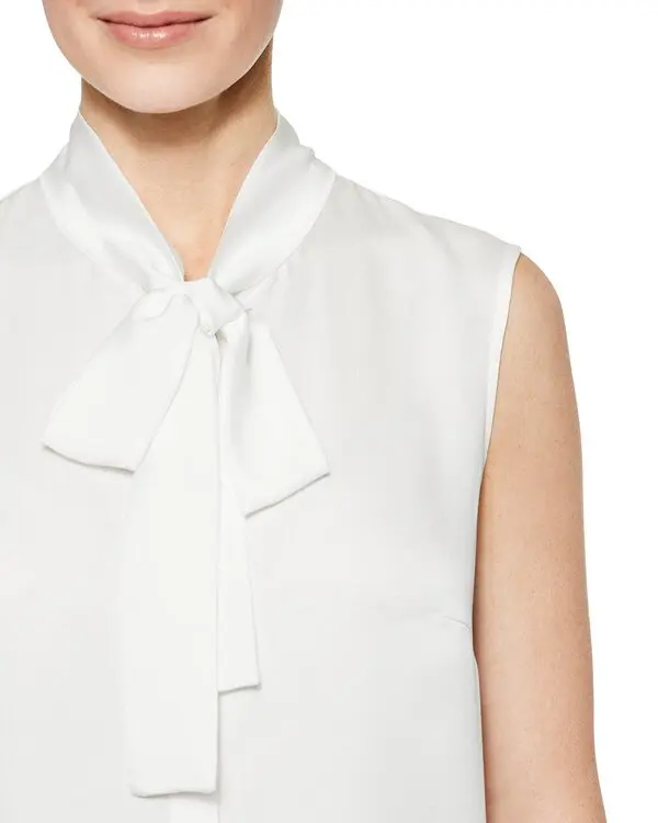 Misook Tie Neck Sleeveless Top