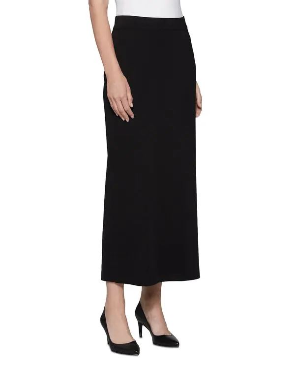 Misook Pull On Slit Hem Skirt