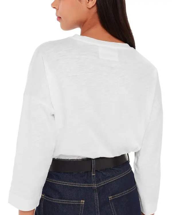 Whistles Organic Cotton Pocket Top - White
