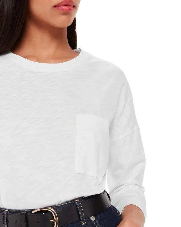 Whistles Organic Cotton Pocket Top - White