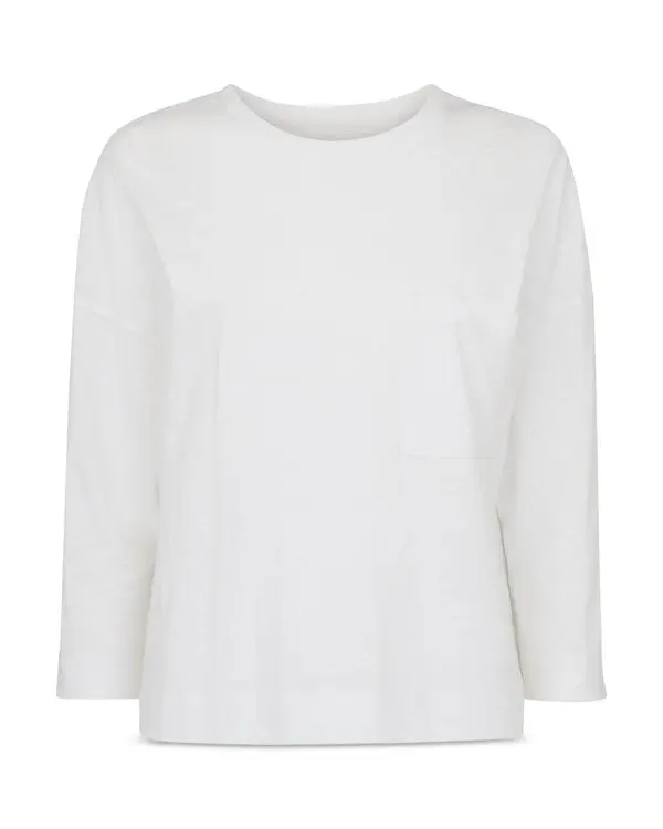 Whistles Organic Cotton Pocket Top - White