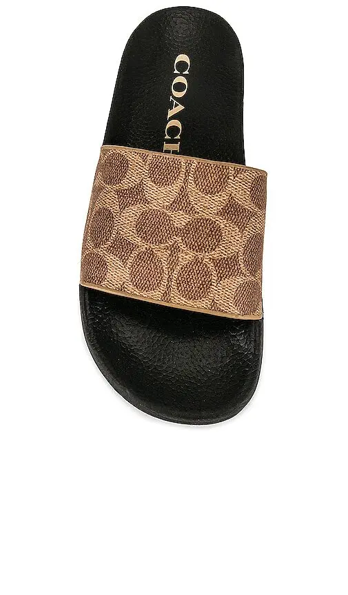 COACH Udele Monogram Slide - Tan