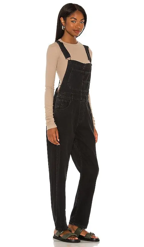 Free People Ziggy Denim Overall - Mineral Black