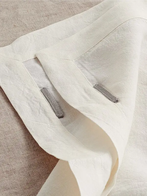 Brunello Cucinelli Bead-embellished Linen Placemats