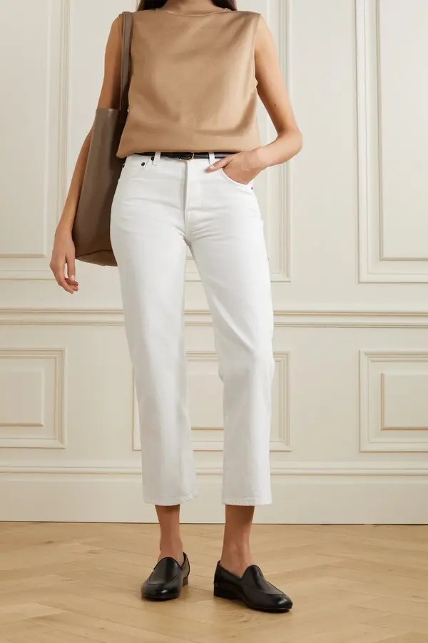 THE ROW Lesley Cropped Jeans - White