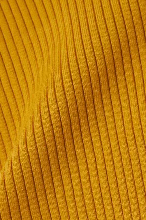 Chloé Strapless Cropped Ribbed Wool-blend Top