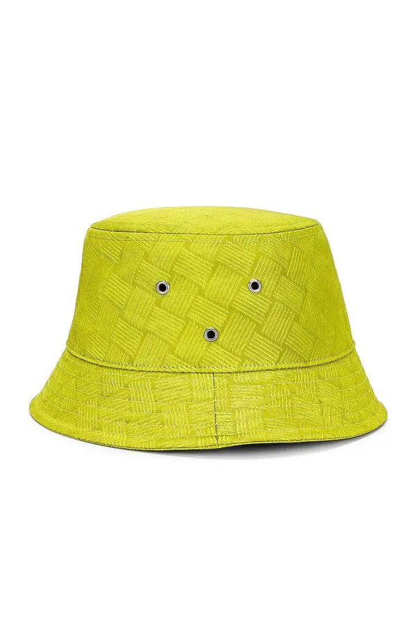 Bottega Veneta Intreccio Jacquard Bucket Hat - Kiwi