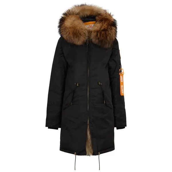 ARCTIC ARMY Luxe Fur-trimmed Padded Shell Parka