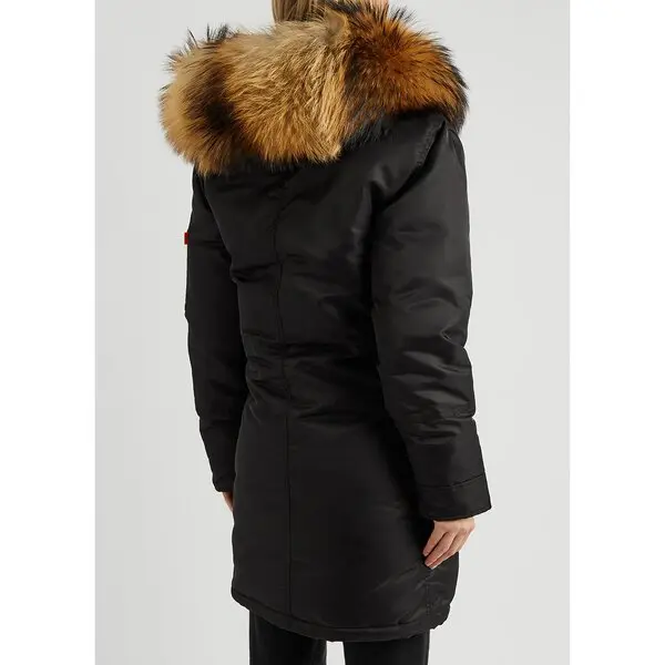 ARCTIC ARMY Luxe Fur-trimmed Padded Shell Parka