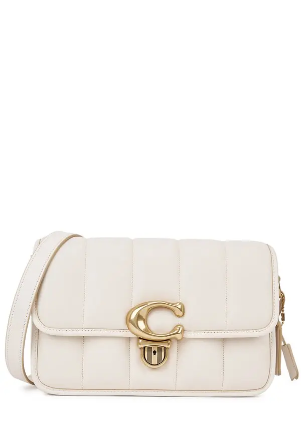 COACH Studio Ivory Quilted Leather Shoulder Bag