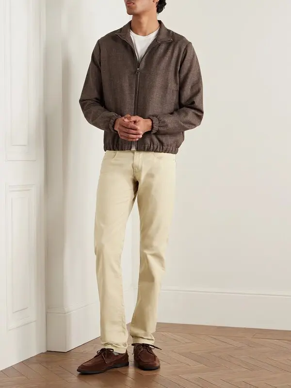 Loro Piana Slim-fit Cotton-blend Trousers