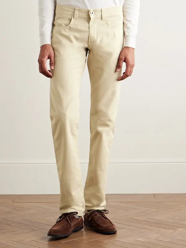 Loro Piana Slim-fit Cotton-blend Trousers