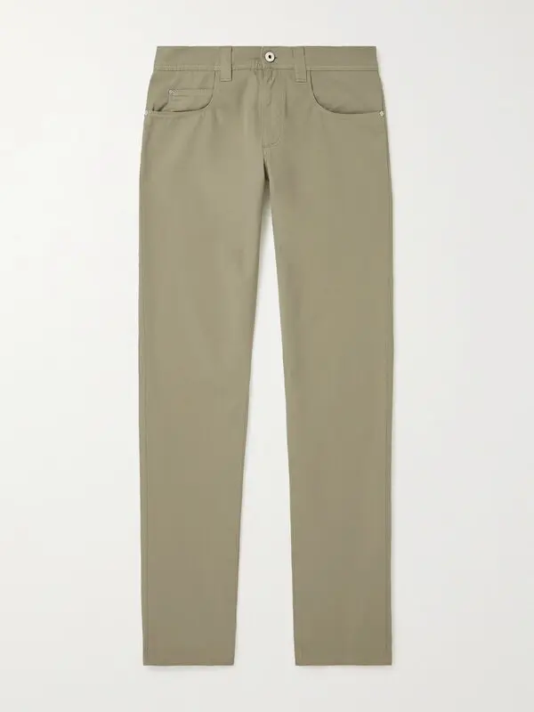 Loro Piana Slim-fit Cotton-blend Trousers