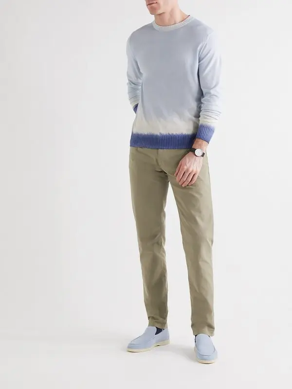 Loro Piana Slim-fit Cotton-blend Trousers