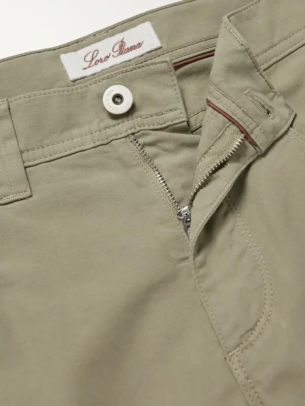 Loro Piana Slim-fit Cotton-blend Trousers