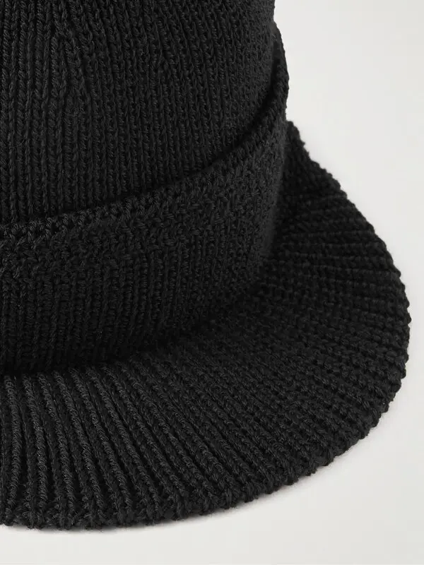 Visvim Sport Ribbed Wool-blend Brimmed Beanie