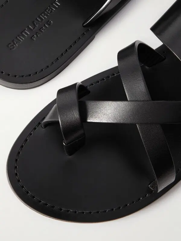 Saint Laurent Culver Leather Sandals