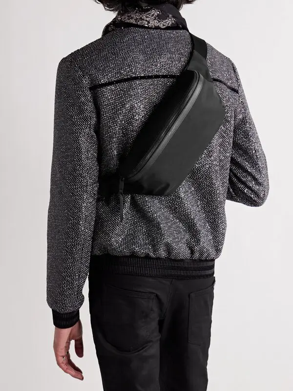 Saint Laurent Leather-trimmed Nylon Belt Bag