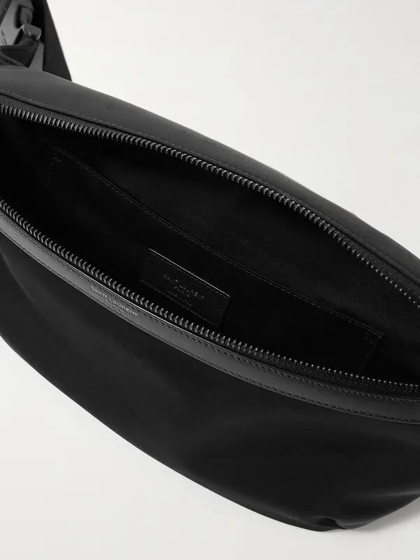 Saint Laurent Leather-trimmed Nylon Belt Bag