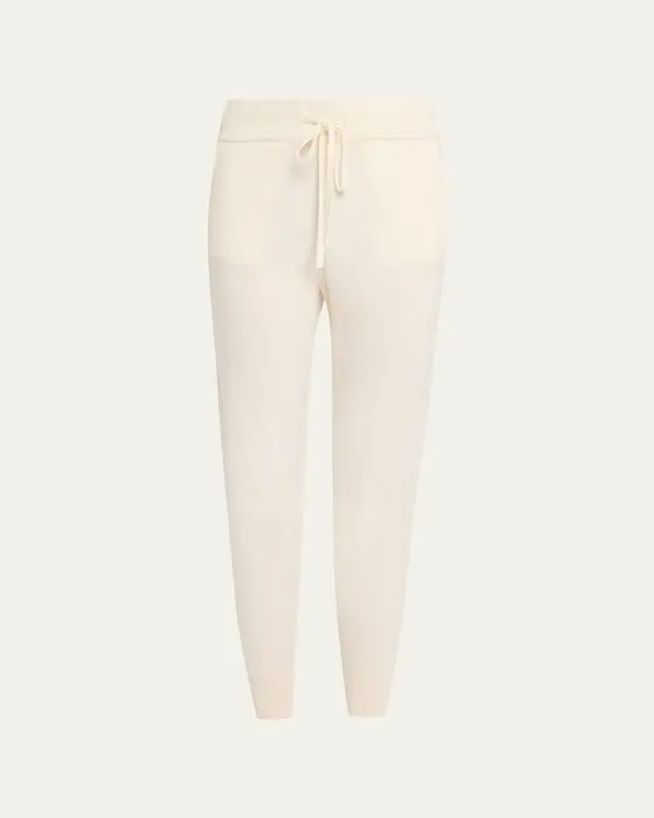 ARLOTTA CASHMERE Drawstring Sweatpants With Ribbed Cuffs