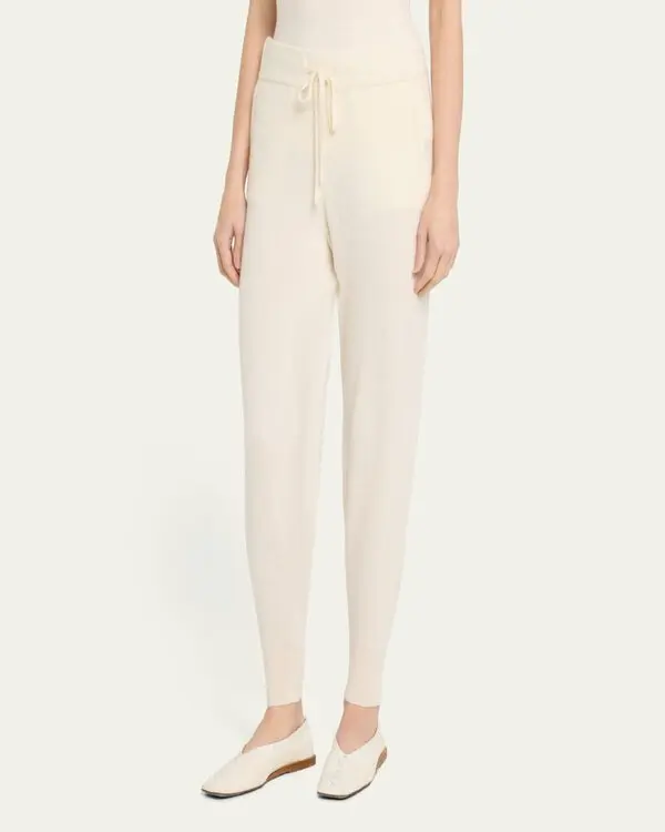 ARLOTTA CASHMERE Drawstring Sweatpants With Ribbed Cuffs