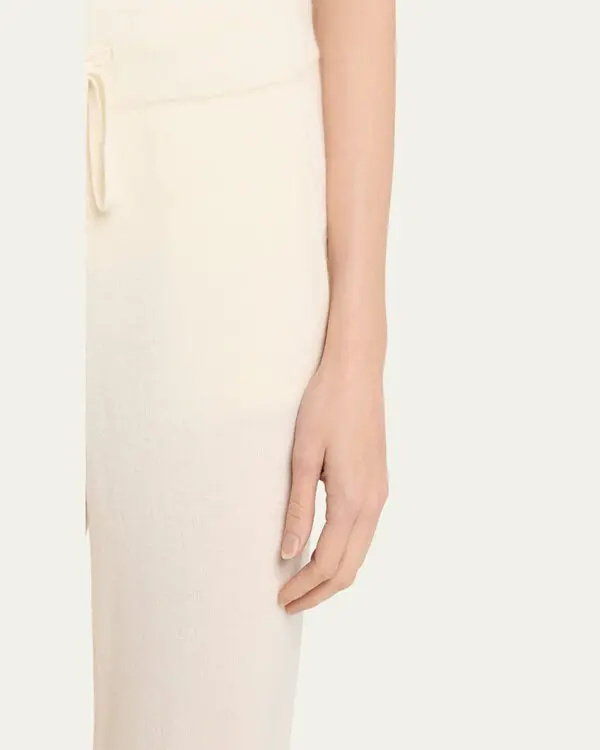 ARLOTTA CASHMERE Drawstring Sweatpants With Ribbed Cuffs