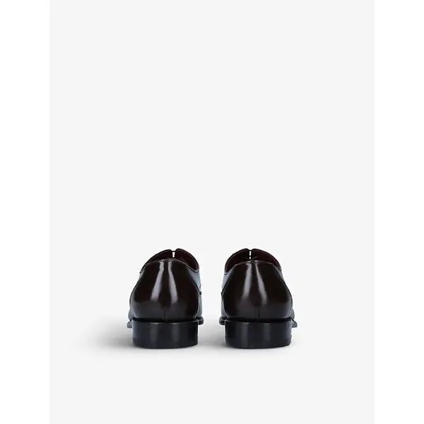 LOAKE Sharp Leather Oxford Shoes - Dark Brown