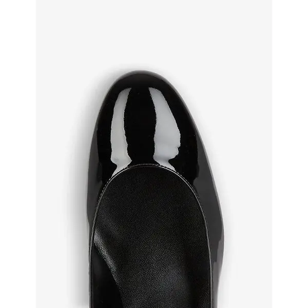 CHRISTIAN LOUBOUTIN Miss Jane 55 Patent-leather Shoes - Black/lin Black