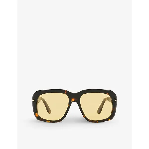 TOM FORD Bailey Ft0885 Tortoiseshell Square-frame Acetate Sunglasses