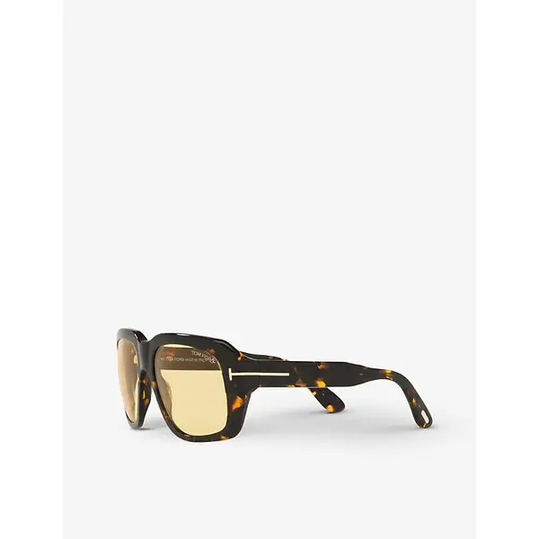 TOM FORD Bailey Ft0885 Tortoiseshell Square-frame Acetate Sunglasses