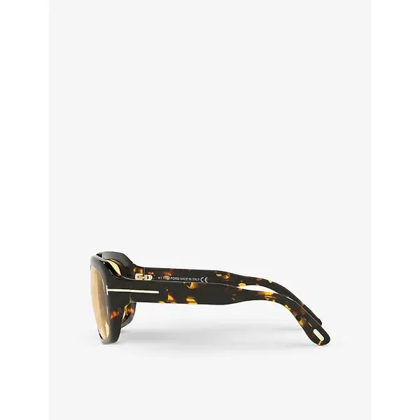 TOM FORD Bailey Ft0885 Tortoiseshell Square-frame Acetate Sunglasses