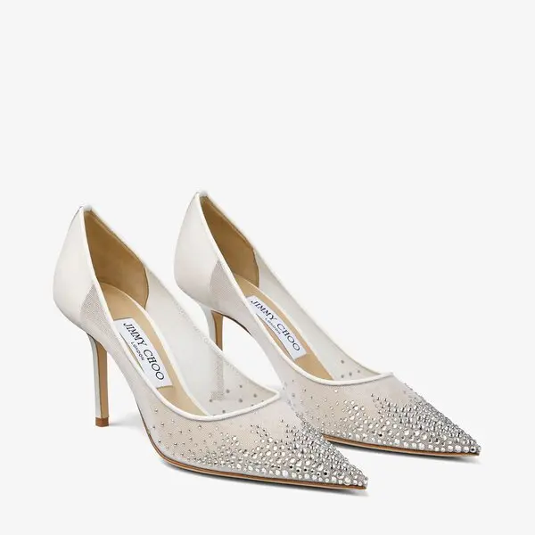 JIMMY CHOO Love 85 Mesh Pumps With Dégradé Crystals