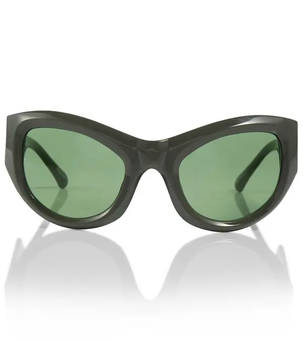 Dries Van Noten X Linda Farrow Cat-Eye Sunglasses In Black - 20