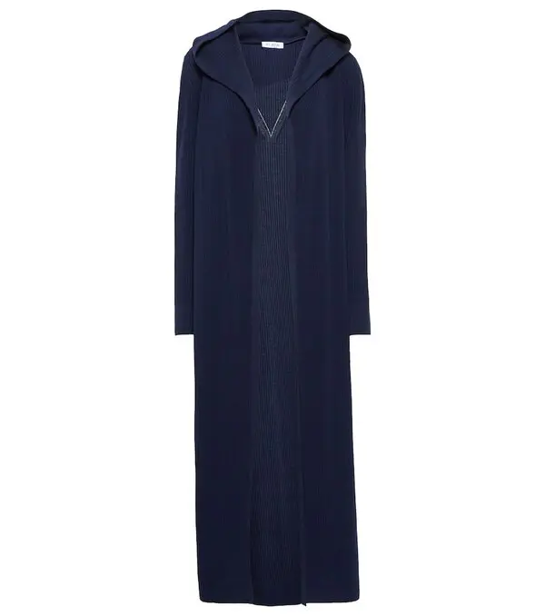 Alaïa Hooded Wool-blend Cardigan