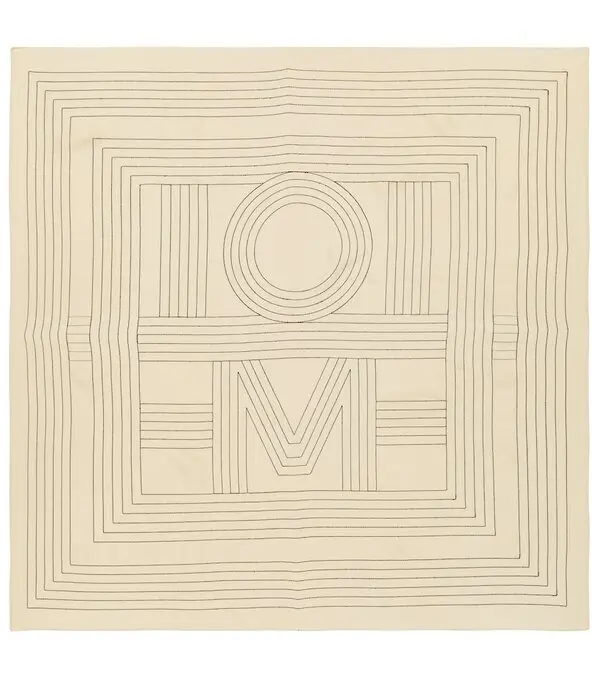 TOTEME Logo Embroidered Silk Scarf