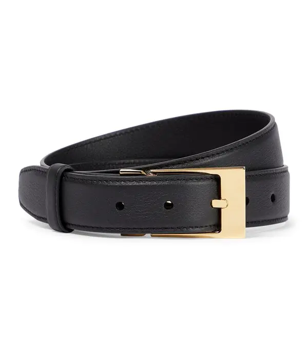 THE ROW Jewel Leather Belt - Black
