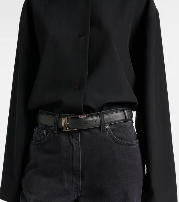 THE ROW Jewel Leather Belt - Black