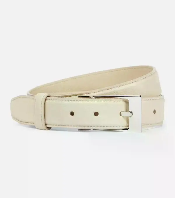 THE ROW Jewel Leather Belt - White